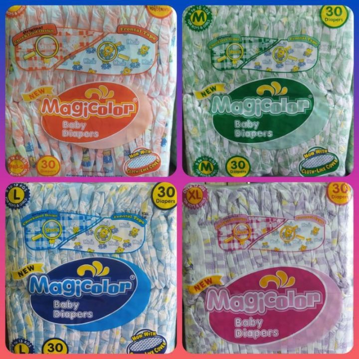 【COD】 MAGIC COLOR DIAPER 30PCS/PACK | Lazada PH