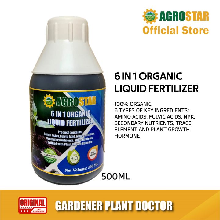 AGROSTAR 6 in 1 Organic Liquid Fertilizer - New Formula ( Amino Acids ...