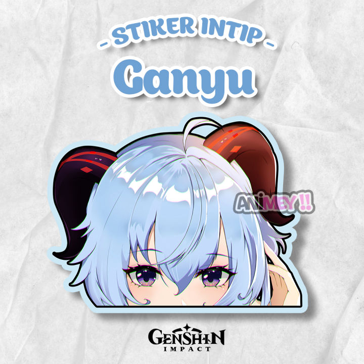 Stiker Intip Ganyu / Sticker Anime Waterproof / Genshin Impact | Lazada ...