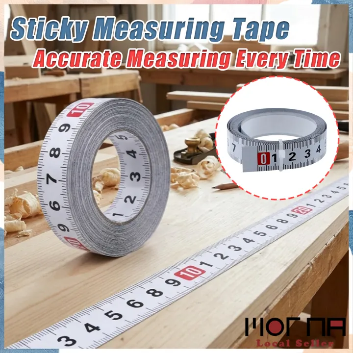 Self Adhesive Measuring Tape Ruler Sticky Scale Strip Cuttable Wear ...