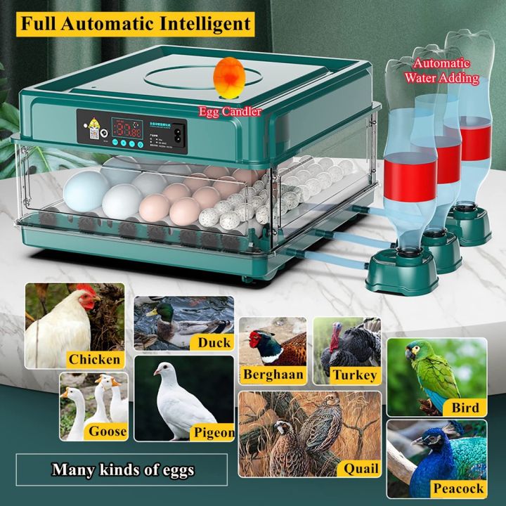 15/30/48/64/120 Egg Brooder Digital Fully Automatic Incubator Hatcher ...