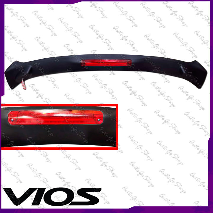 Toyota Vios Batman 2008-2012 Rear Trunk Spoiler with Brake Light (Matte Black) | Lazada PH