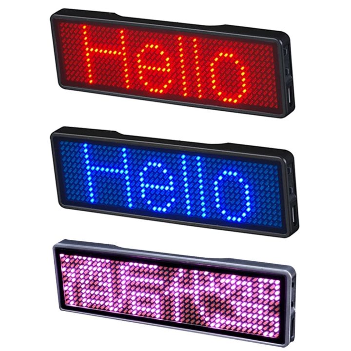 [pantorastar] Rechargeable Bluetooth Digital LED Badge DIY Programmable ...