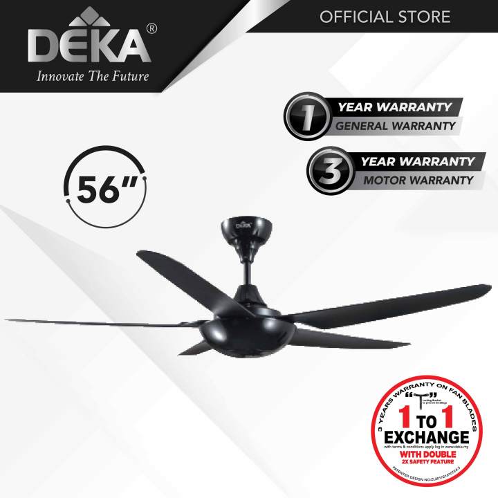 Deka 56 Inch 5 Blades 5 Speeds Ceiling Fan with Remote Control with ...
