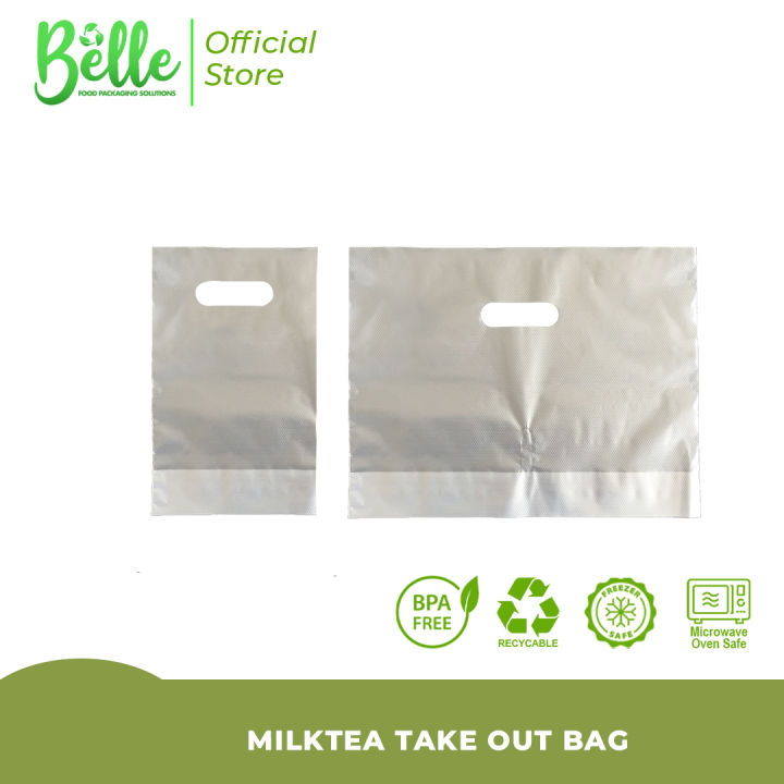 Belle Milktea Take Out bag, 100pcs/pack | Lazada PH