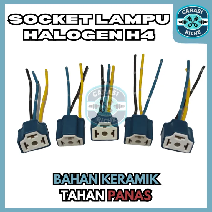 SOCKET LAMPU BESAR HALOGEN H4 --- SOKET HEADLAMP / SEALED BEAM ...
