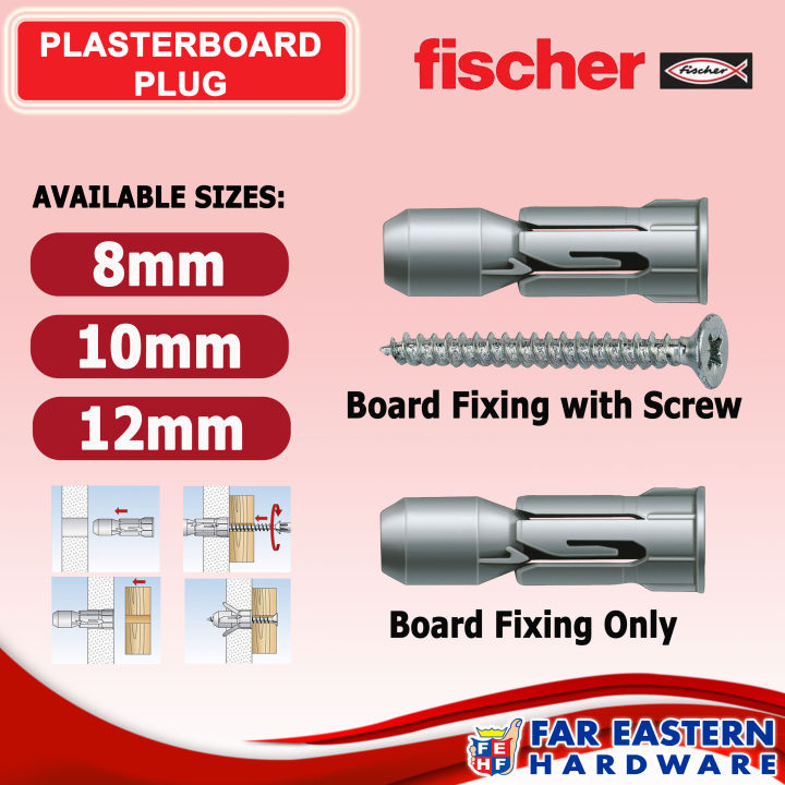 FISCHER Plasterboard Fixing Tox Nylon Plug PD | Lazada PH