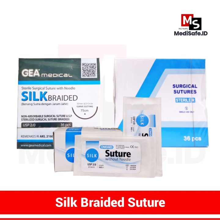 SILK BRAIDED SURGICAL SUTURE BENANG JAHIT MEDIS / PCS | Lazada Indonesia