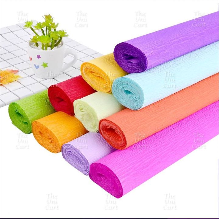 Premium Quality Crepe Paper for DIY Arts & Craft Flower Gift Wrapping ...