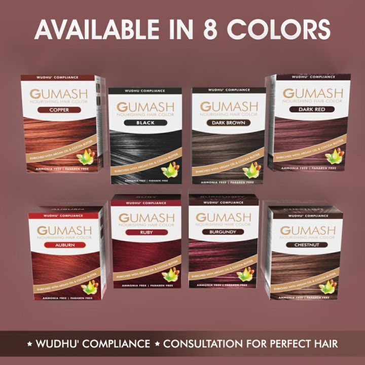 HALAL Gumash Nourishing Hair Color get Free Gift | Lazada
