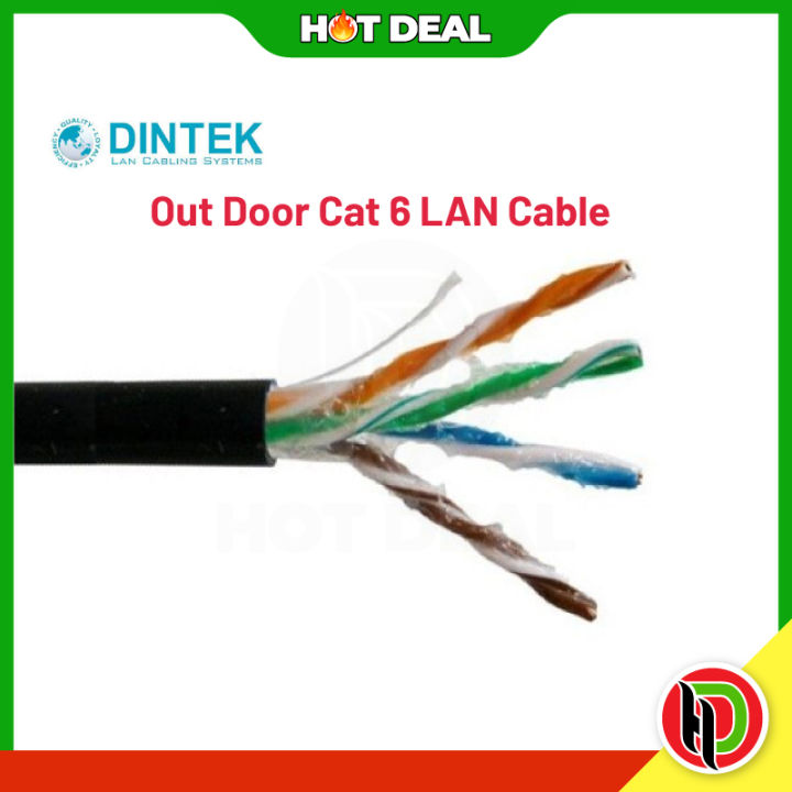 Hotdeal Dintek Out Door Cat6 LAN Cable With Jelly Filled - 10m / 15m ...