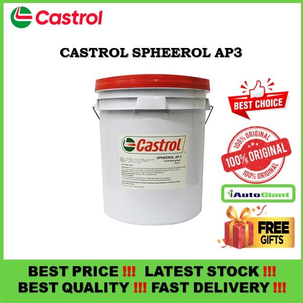 MINYAK CASTROL SPHEEROL AP 3, 20KG , PAIL (MINYAK GRIS) | Lazada