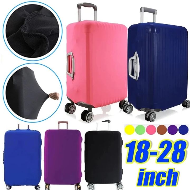 Solid Color Travel Luggage Elastic Cover Baggage Suitcase Waterproof ...