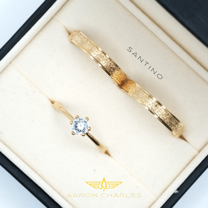 [AC] 3 in 1- Free Engraved Name Wedding Rings with Free Engagement Ring ...