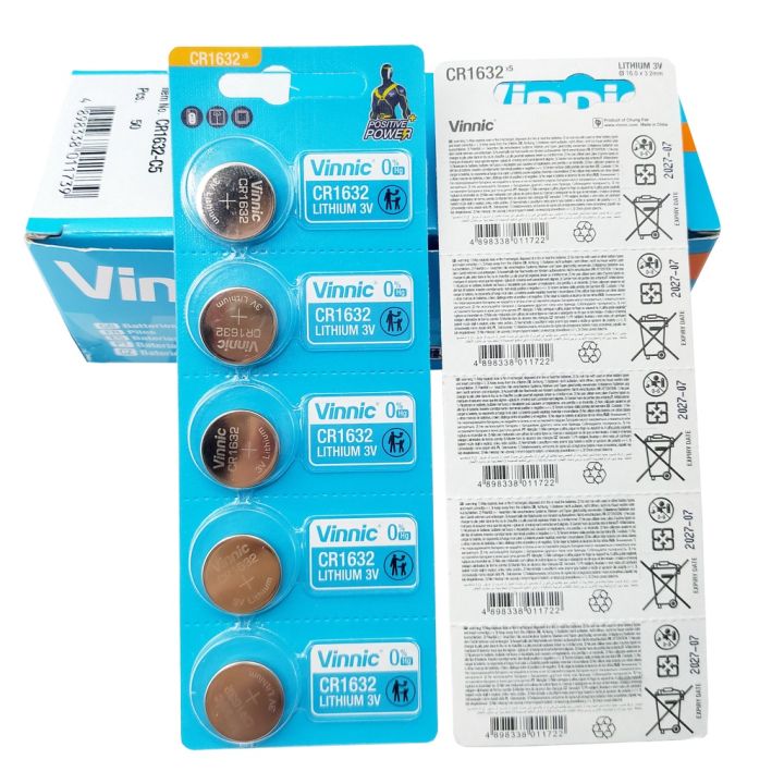 Pin Khuy Cúc Áo pin nút VINNIC CR1632 3V Lithium dùng cho đồng hồ ...