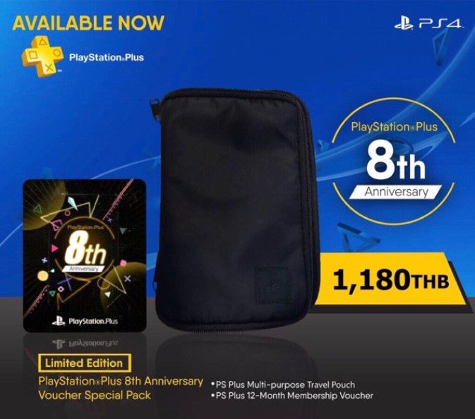 (( ถูกและดี )) กระเป๋าพกพา PlayStation Plus 8th Anniversary | Lazada.co.th