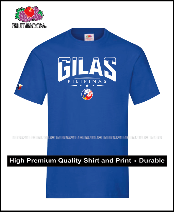 Gilas Pilipinas Basketball Fruit of the Loom T-Shirt 100% Cotton ...