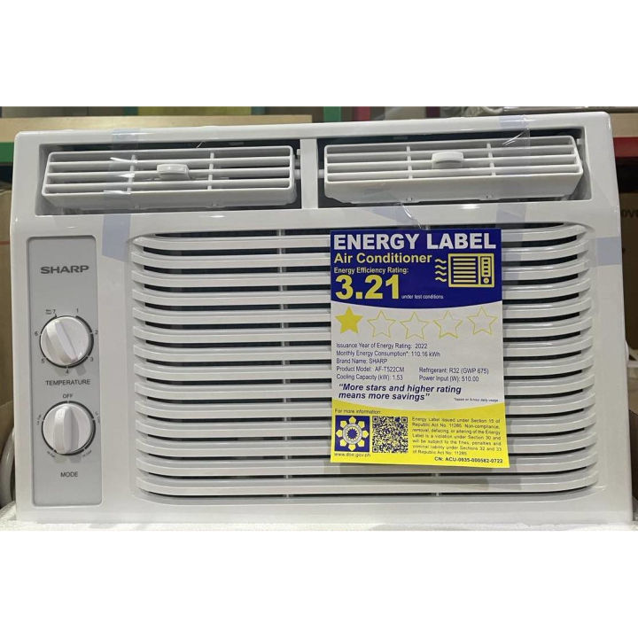 Sharp 0.5 hp window type aircon with R-32 Refrigerant | Lazada PH