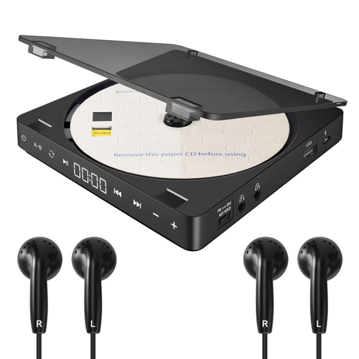 Compact Sports Portable CD Player Touch Button Rechargable Disc Player ...