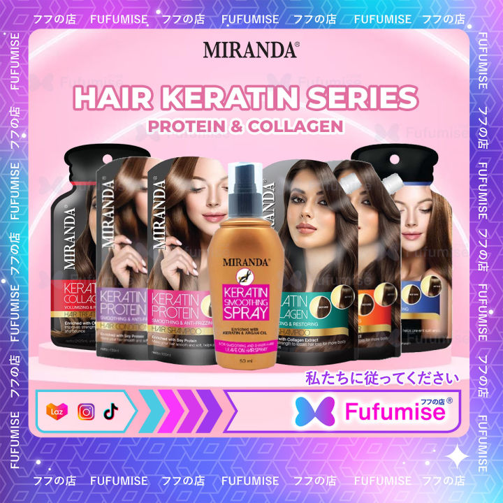 MIRANDA Keratin Series | Protein Collagen | Smoothing Spray 50ml ...