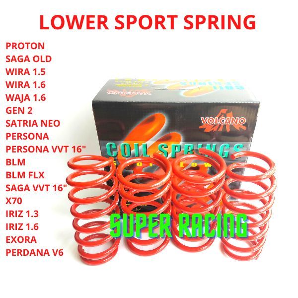 SPORT SPRING PROTON ISWARA WIRA15 WIRA1.6 WAJA GEN2 PERSONA1.6 VVT BLM ...