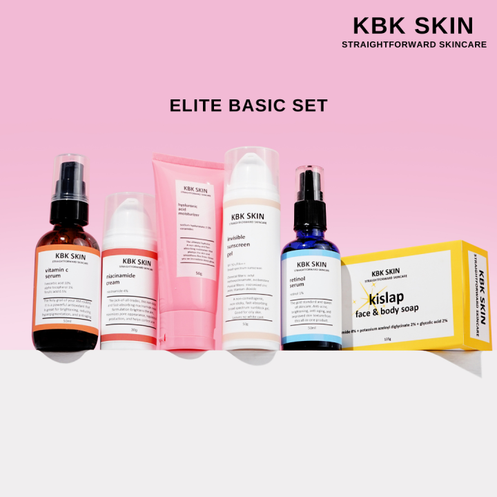 KBK SKIN ELITE COMPLETE BASIC SET (KISLAP, RETINOL, NIACINAMIDE ...
