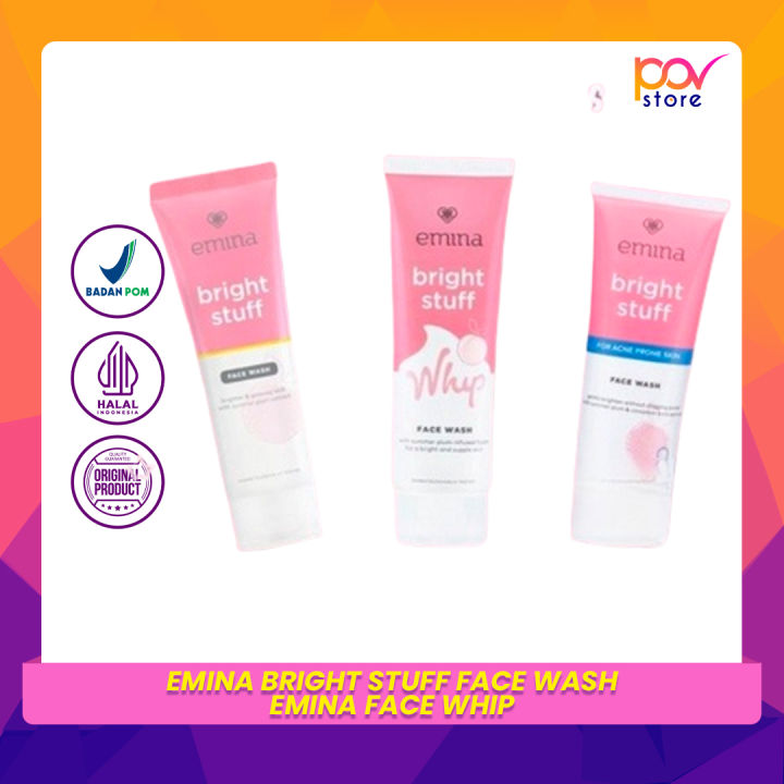 Emina Bright Stuff Face Wash Emina Face Whip Sabun Wajah Pembersih ...