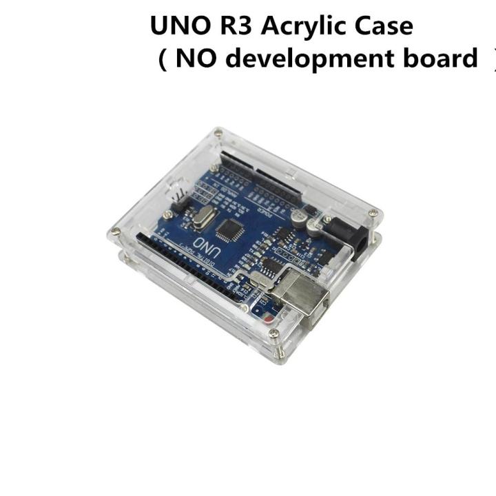 เคสปิดกล่องอะคริลิคโปร่งใสฝาปิดที่ชัดเจนสำหรับ Arduino เข้ากันได้กับ R3 Uno Th 