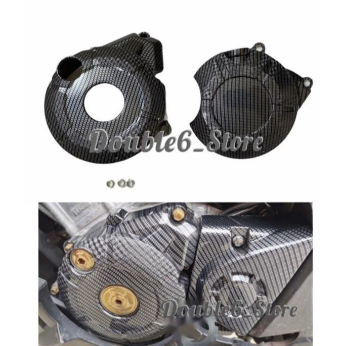 Honda RS-X RSX RS150R engine side cover carbon 2pcs (with bush) RS150 ...