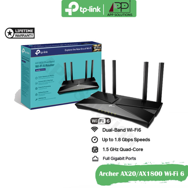 (Free CAT6)TP-LINK Wi-Fi 6 Router Dual-Band Gigabit AX1800 รุ่นArcher ...