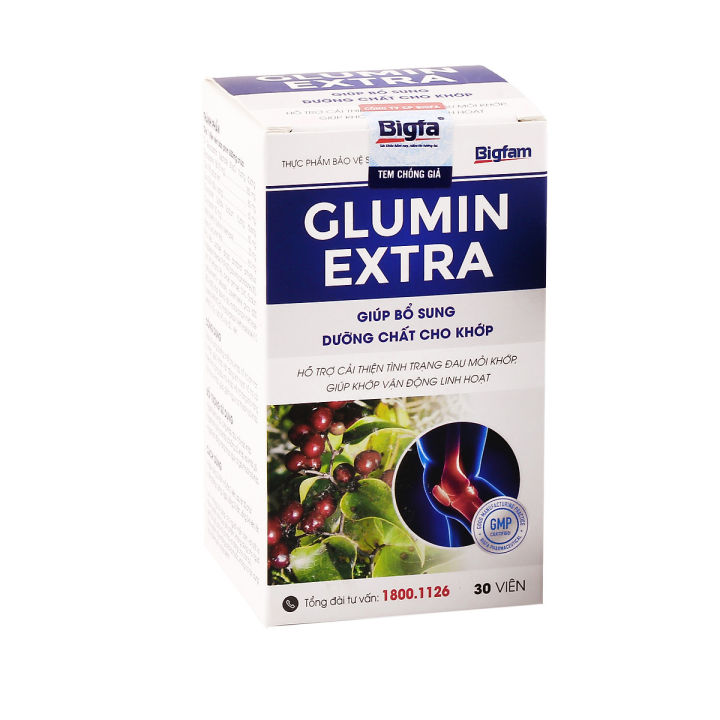 Viên uống bổ xương khớp GLUMIN EXTRA dưỡng chất cho khớp 1 lọ x 30 viên ...