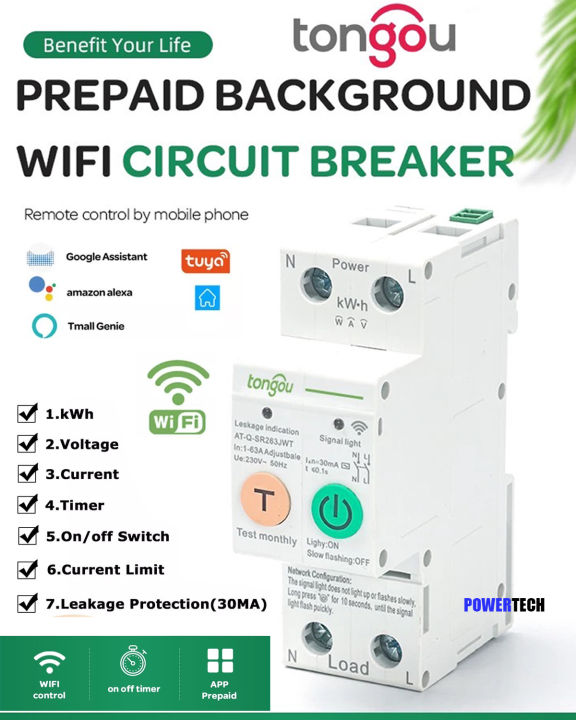 WIFI Smart Energy tongou Tuya App ตรวจสอบการใช้ไฟ ตั้งเวลาเปิดปิด ...