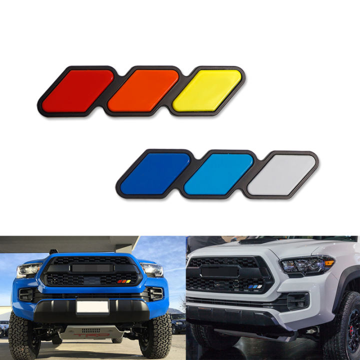 Tri-สี3 Grille Badge เหมาะสำหรับที่ดึงประตูรถยนต์4Runner Tundra ...