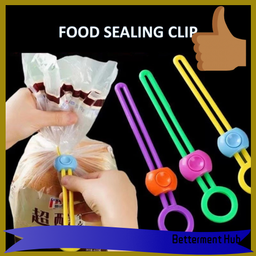 (2pcs) Food Sealing Clip Airtight Seal Food Preserve Elastic Cable Tie ...