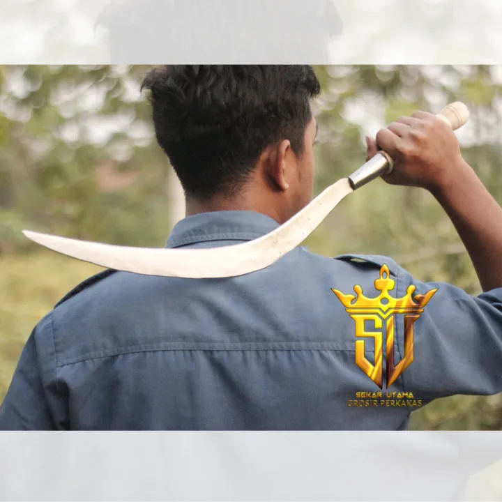 Sabit Celurit Khas Madura Model Bulu Ayam 55cm Tajam - Arit Clurit Baja ...