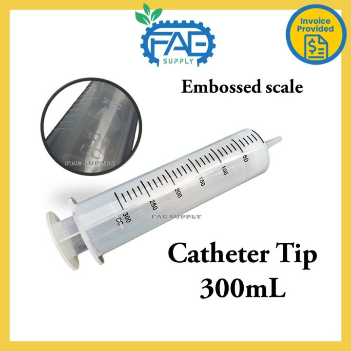 Picagari syringe 300ml 200ml catheter tip embossed scale skala timbul ...