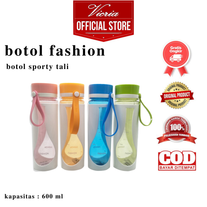 VICRIA BOTOL - BOTOL FASHION PUTIH BOTO SPORTY TALI 600 ML | Lazada Indonesia