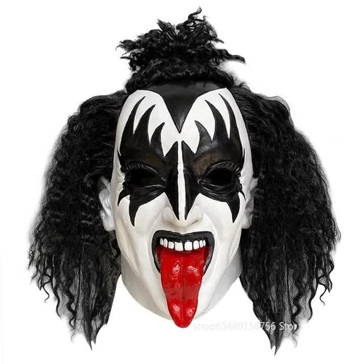 หน้ากากพังค์ Kiss Band Gene Simmons หน้ากากลาเท็กซ์คอสเพลย์ Chaim Witz ...