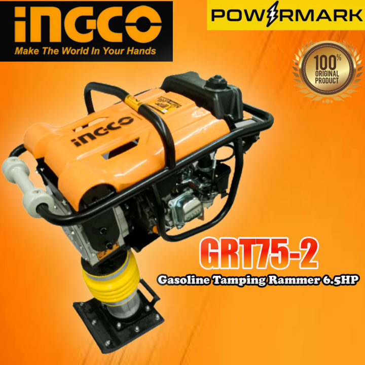 INGCO GRT75-2 Gasoline Tamping Rammer 6.5HP [POWERMARK | IPT] | Lazada PH