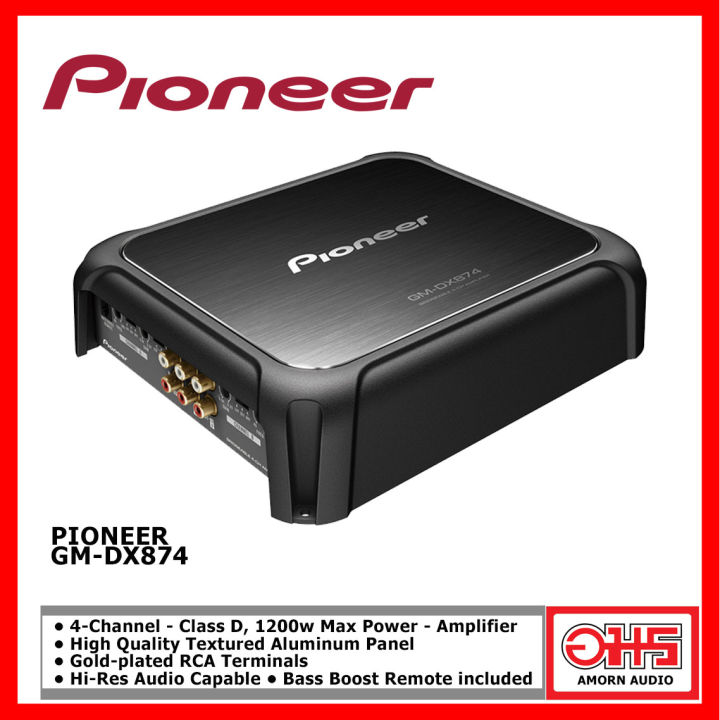 PIONEER GM-DX874 I 4-Channel - Class D, 1200w Max Power - Amplifier I ...