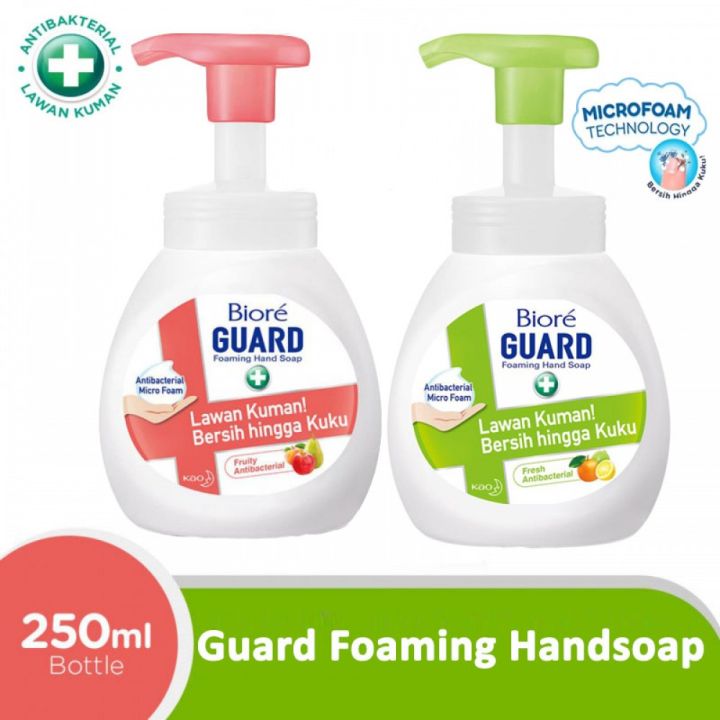 Biore Guard Foaming Hand Soap Antibacterial Pump 250ml - Fruity / Fresh ...