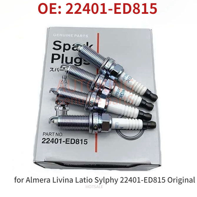 NISSAN NGK LZKAR6AP-11 Iridium Spark Plugs for Almera Livina Latio ...