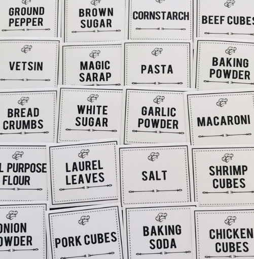 Condiments Sticker (white), Label, Waterproof, Laminated, **SOLD per ...