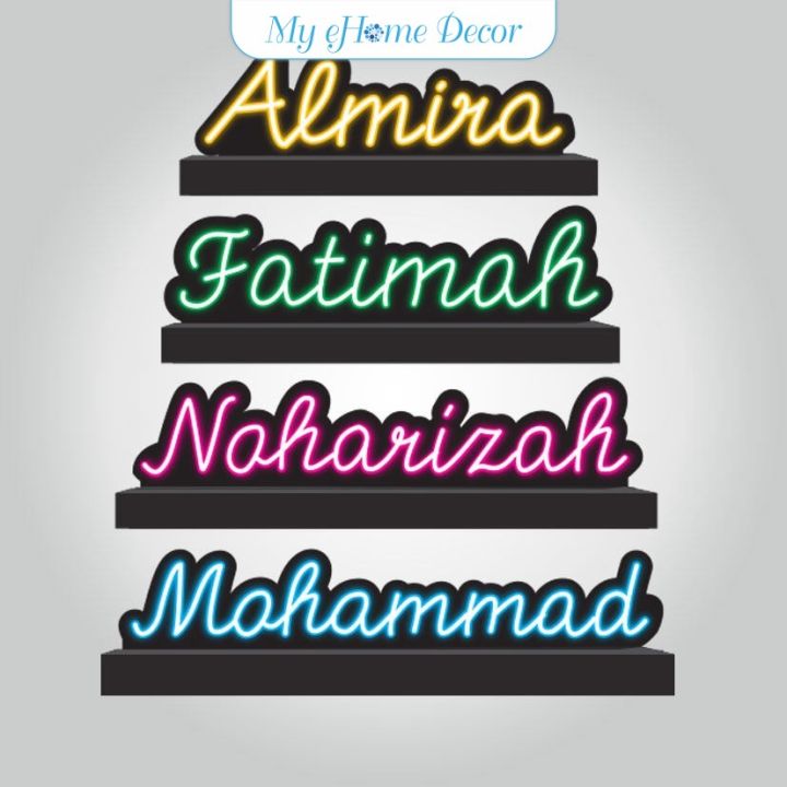 Table Top Custom made name plug & play neon sign neon name lighting ...