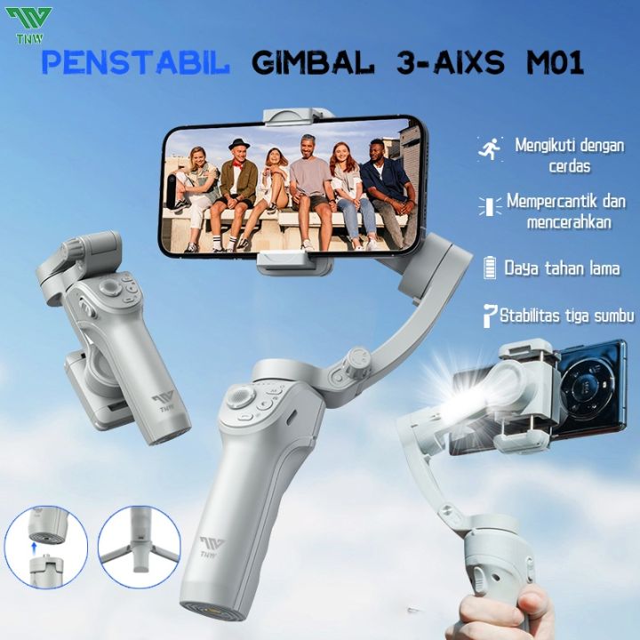 TNW M01 Gimbal 3 Axis hp Gimbal Stabilizer hp Smartphone & Action Cam Ultra Stable Gimbal Face ...