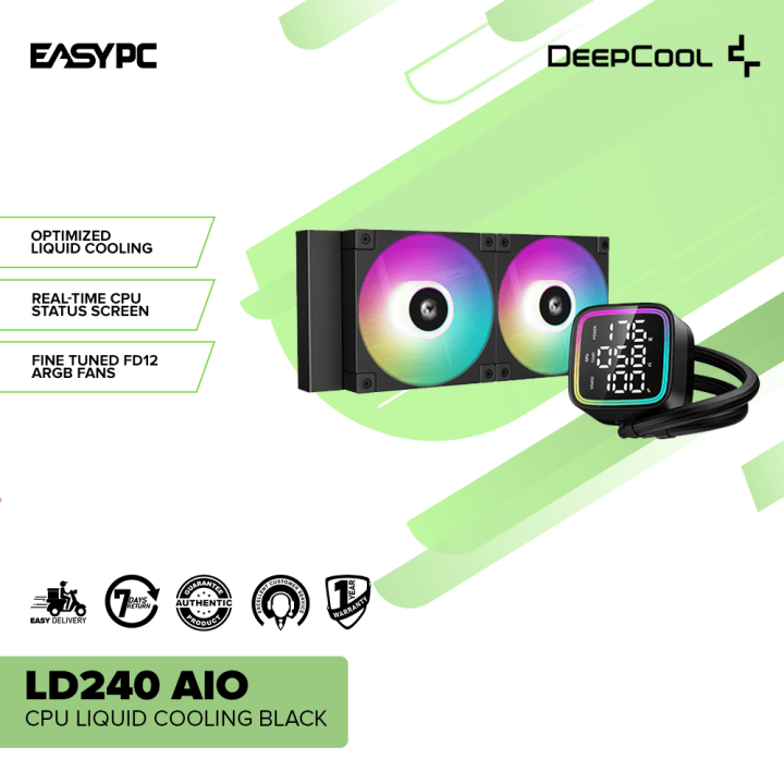 EasyPC | Deepcool LD240 / LD360 AIO CPU Liquid Cooling Black For ...