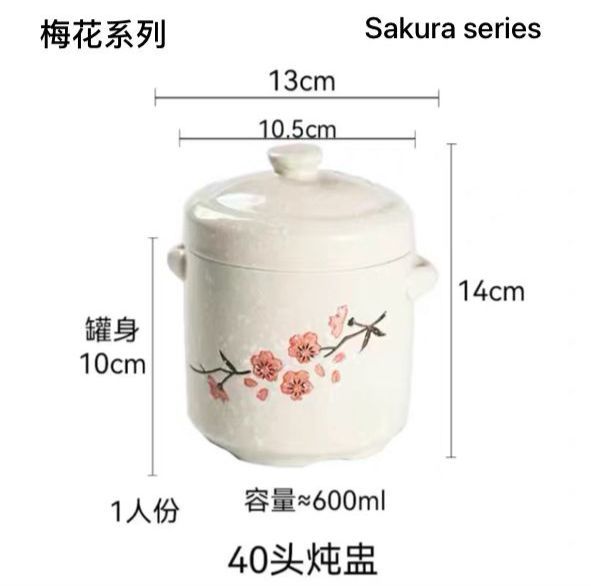 Ceramic Steam Soup Bird Nest Pot with Lid/Bird Nest Stew Cup/Steamer ...