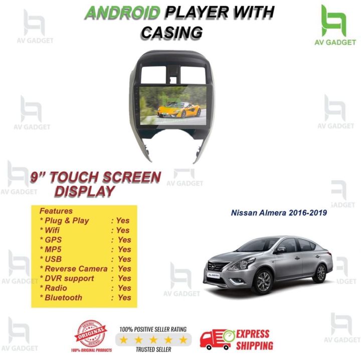 [Free Reverse Camera] Nissan Almera 2016-2019 Lenco 9" IPS Screen Car ...
