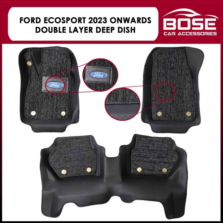 TPE / 5D / Carbon Fiber Deep Dish Matting for Titanium Ford Ecosport ...