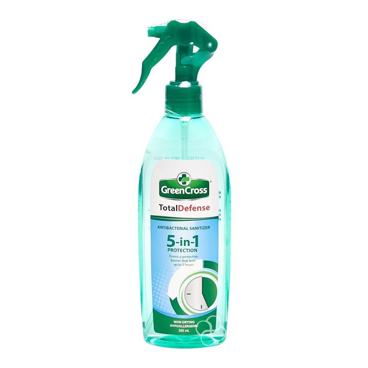 Green Cross Total Defense 5-in-1 Antibacterial Sanitizer Spray 300mL ...